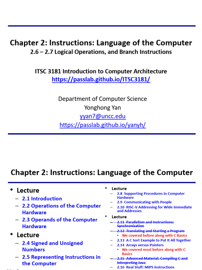 Chapter02 Instructions LogicBranch | PDF | Control Flow | Office Equipment