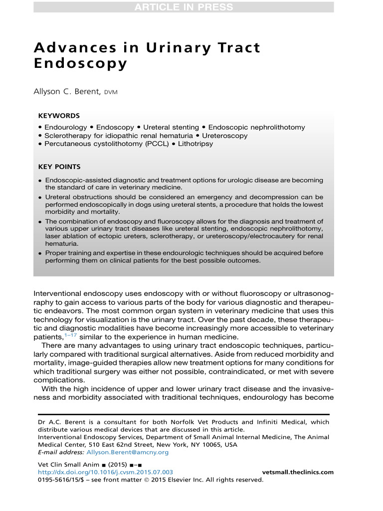 Advances in Urinary Tract Endos | PDF | Kidney | Surgical Specialties