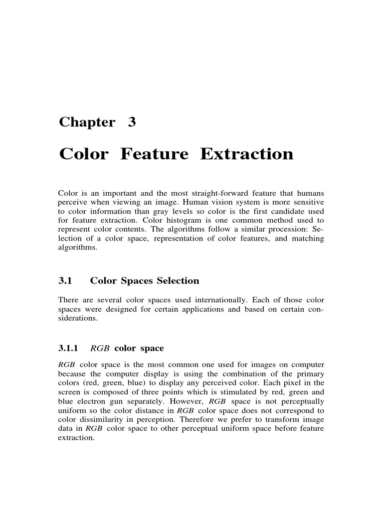 Color Feature Extraction | PDF | Color | Rgb Color Model