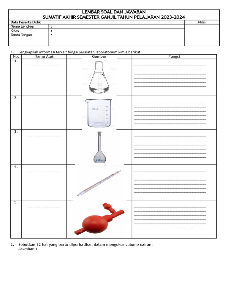 Soal Sumatif Akhir Semester Ganjil Kelas Xi | PDF