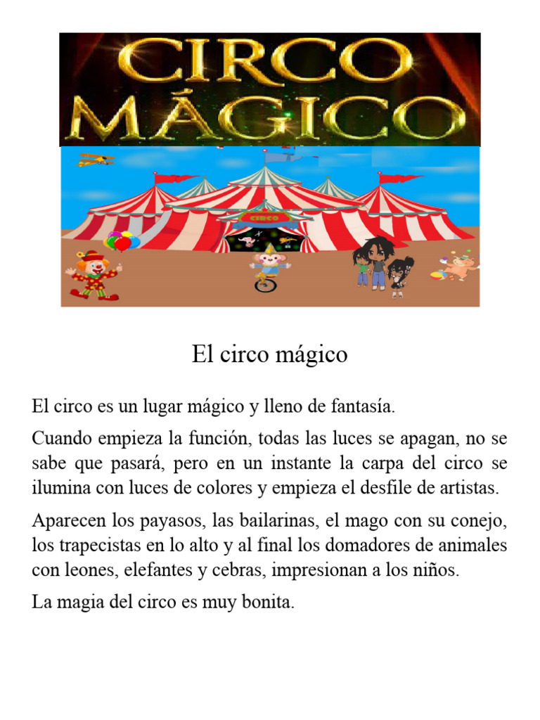 Cuento: El Circo Mágico para Niños | PDF | Poesía | Clásicos