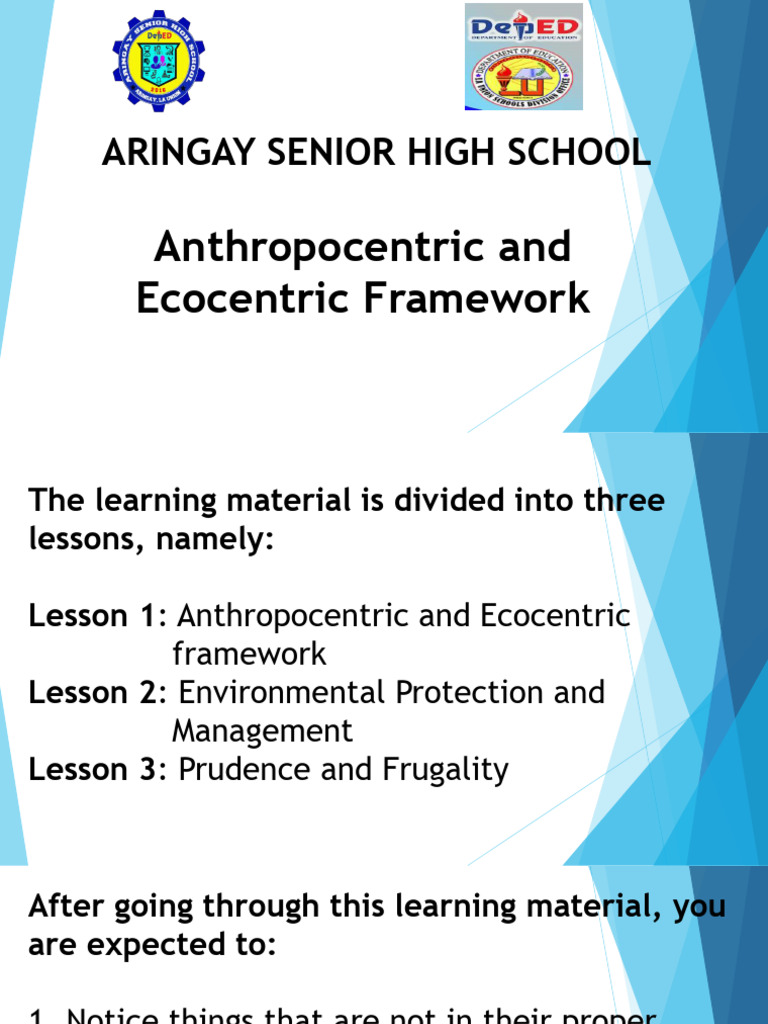 M4 Anthropocentric and Ecocentric Framework | PDF | Philosophical ...