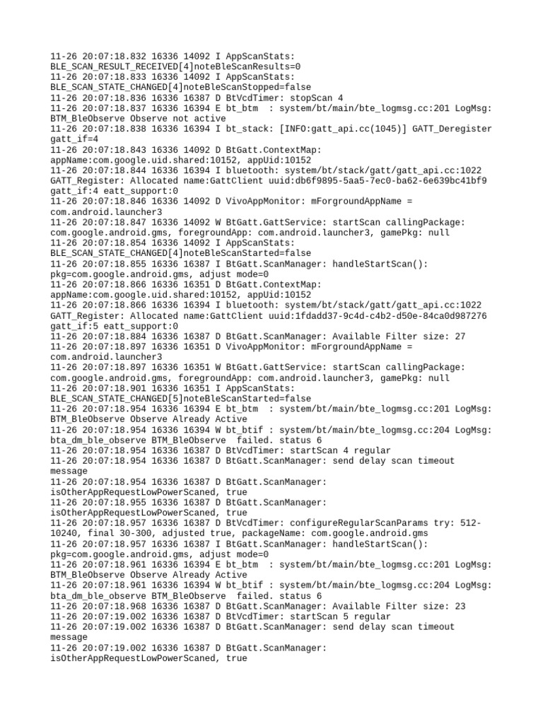 Log | PDF | Bluetooth | Telecommunications