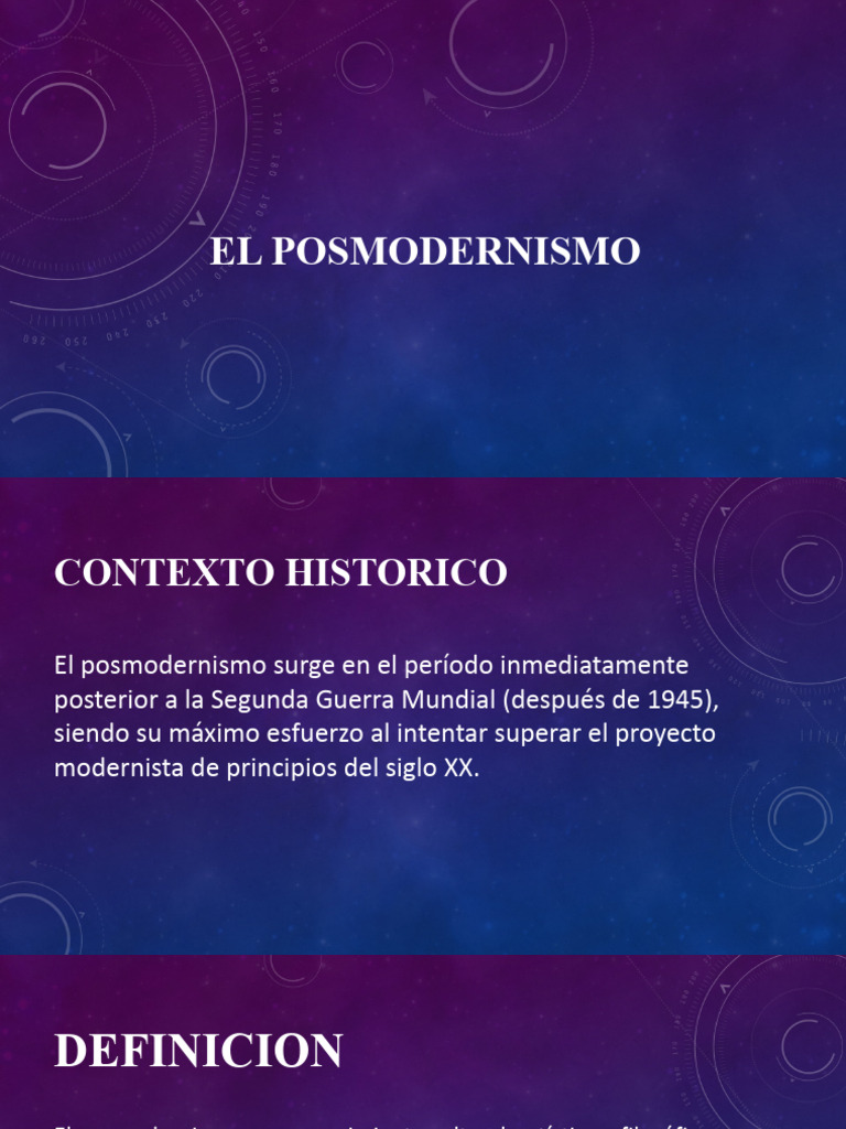 Definición y contexto del posmodernismo | PDF
