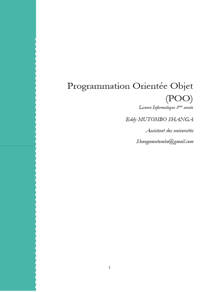 Cours de Programmation Java G3 CEPROMAD | PDF | Java (Langage de programmation) | Machine ...