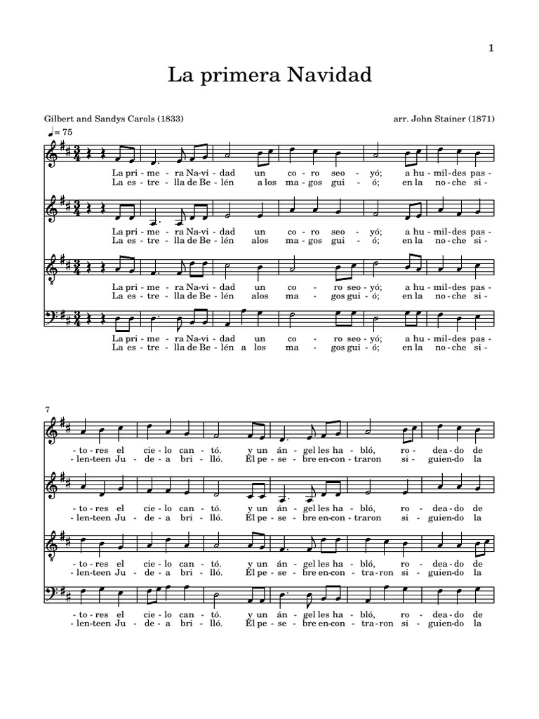 La Primera Navidad (Coro) | PDF