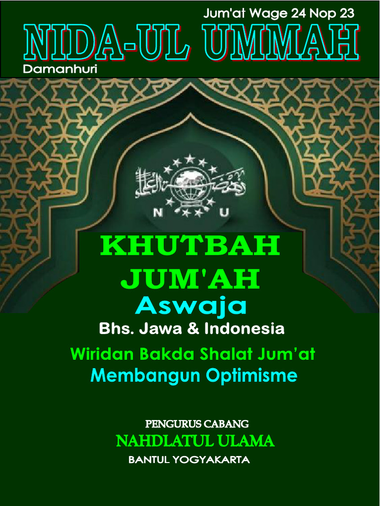 Khutbah 24 Nop 23. Jumadal Ula | PDF