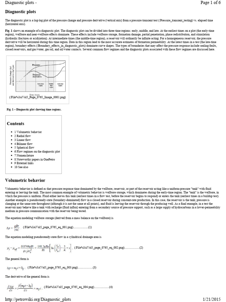 Well Tests Diagnostic Plots | PDF | Petroleum Reservoir | Sphere