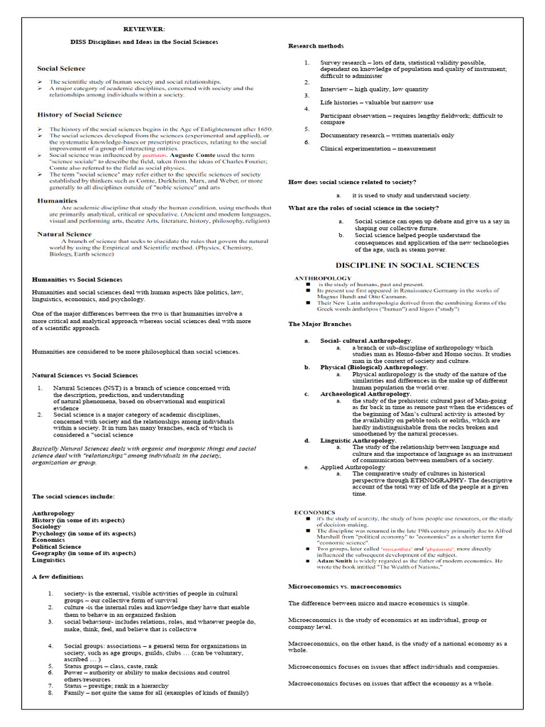 Reviewer Diss Soc Sci History | PDF | Social Sciences | Linguistics