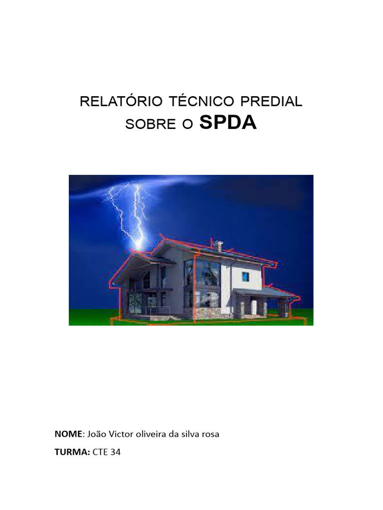 Relatório Técnico Predial Sobre o SPDA | PDF | Relâmpago | Ciências Físicas