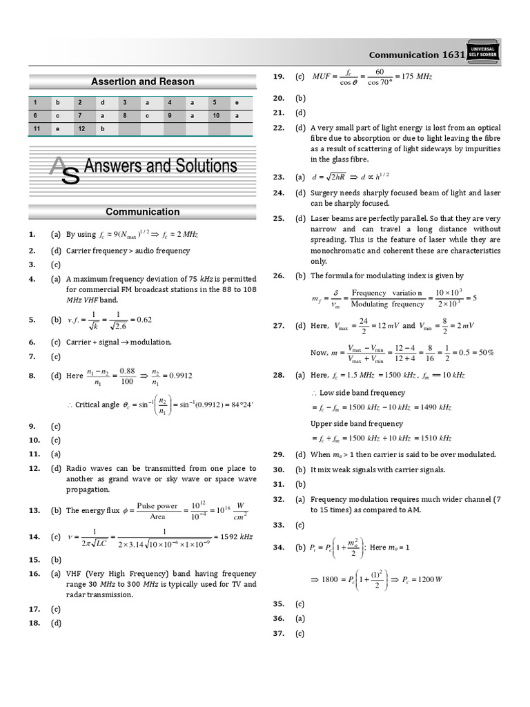 Communication 3 | PDF | Frequency Modulation | Radio