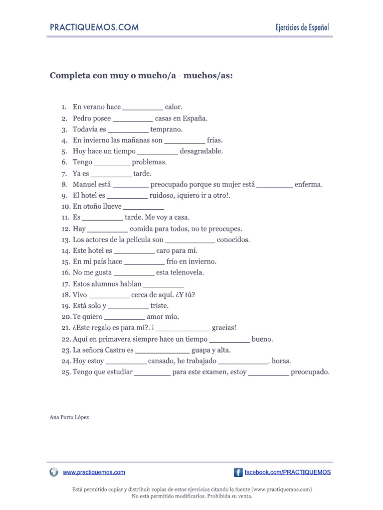 Muy y Mucho Ejercicio | PDF