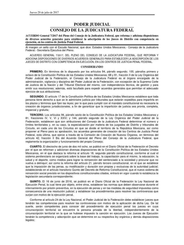 Poder Judicial Consejo de La Judicatura Federal | PDF | Judicaturas ...