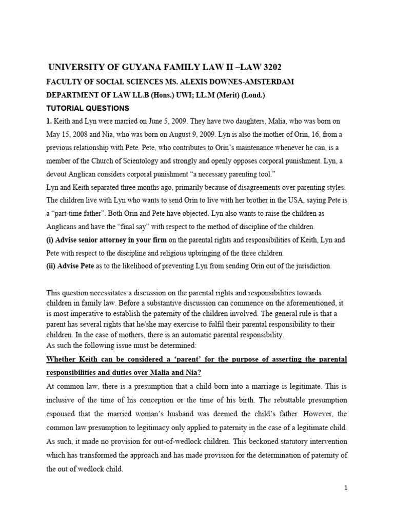 Tutorial | PDF | Informed Consent | Child Custody