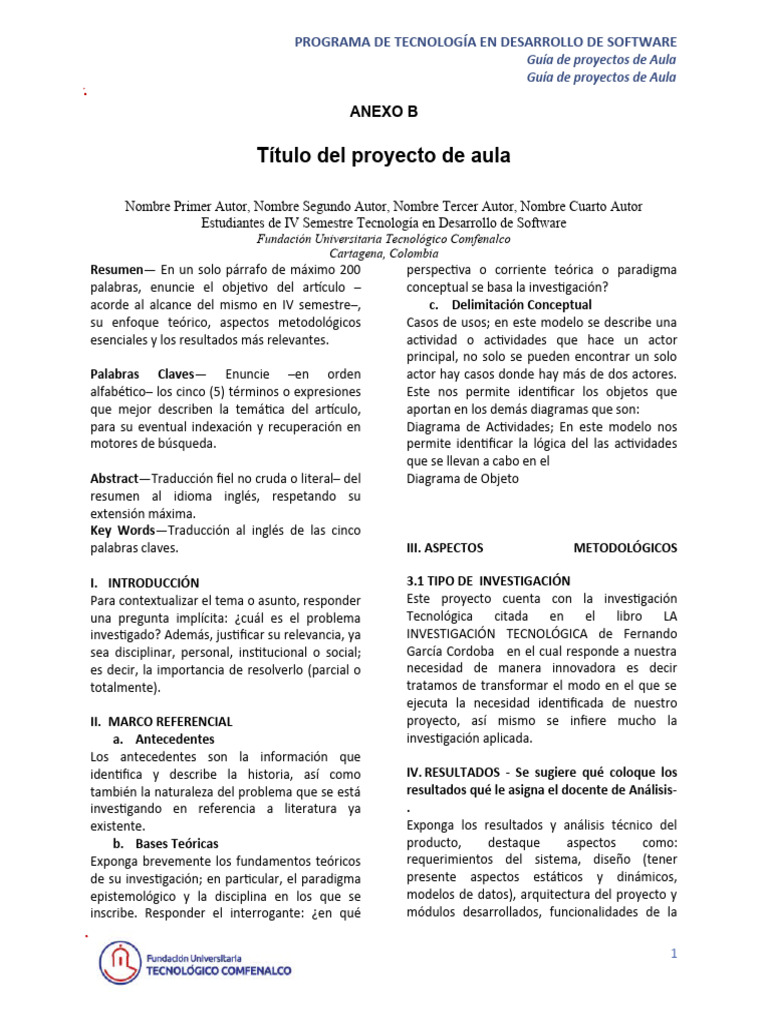 Anexo B - Articulo | PDF | Ingeniería de software | Software