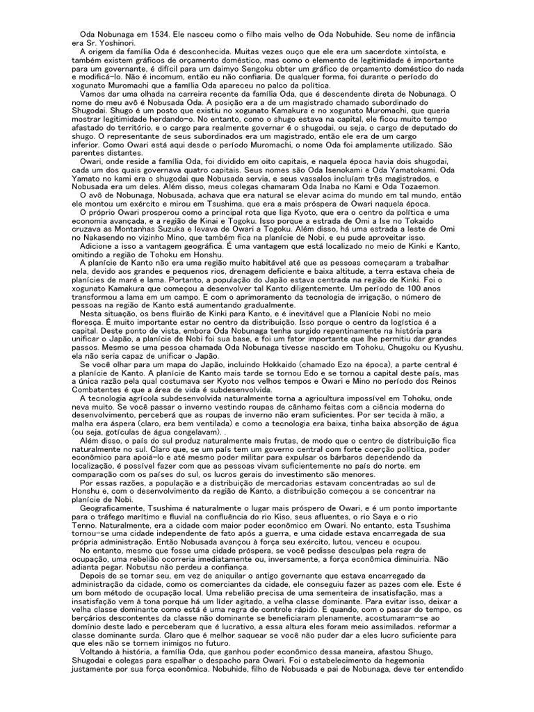 Oda Nobunaga em 1534 | PDF