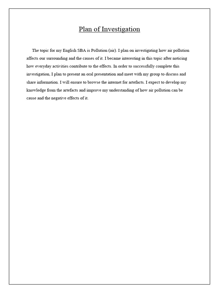 English SBA | PDF | Air Pollution | Poetry