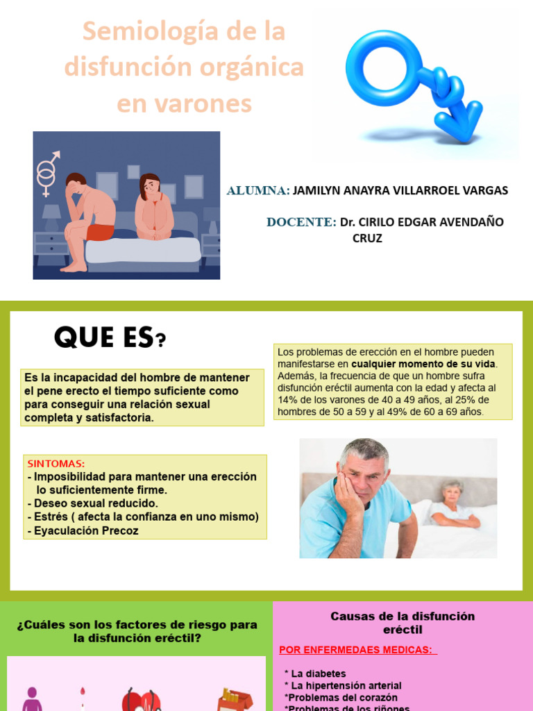 Disfunción Eréctil en Varones: Causas y Síntomas | PDF | Disfunción ...