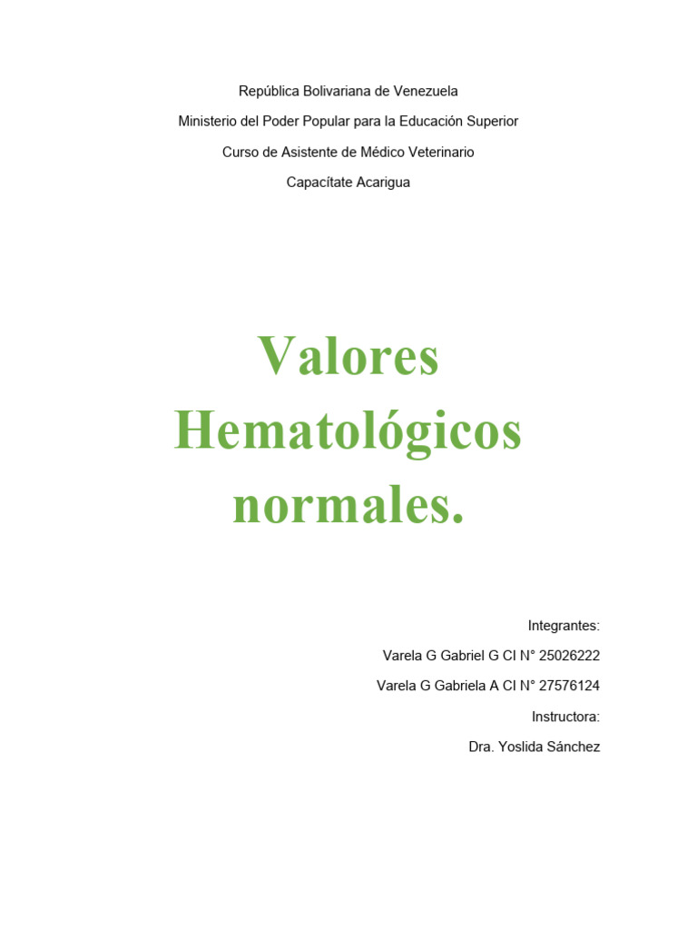 Hemograma 1pdf Leucocito Sistema Inmune