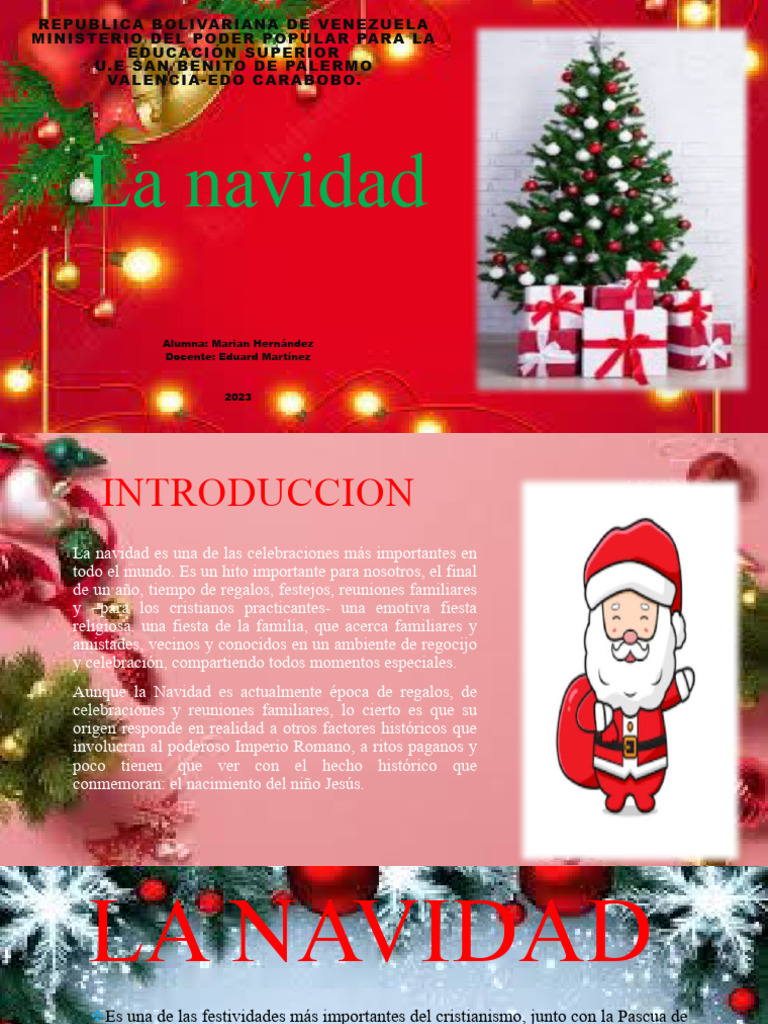 Power Point Marian Hernandez | PDF | Navidad | Nochebuena
