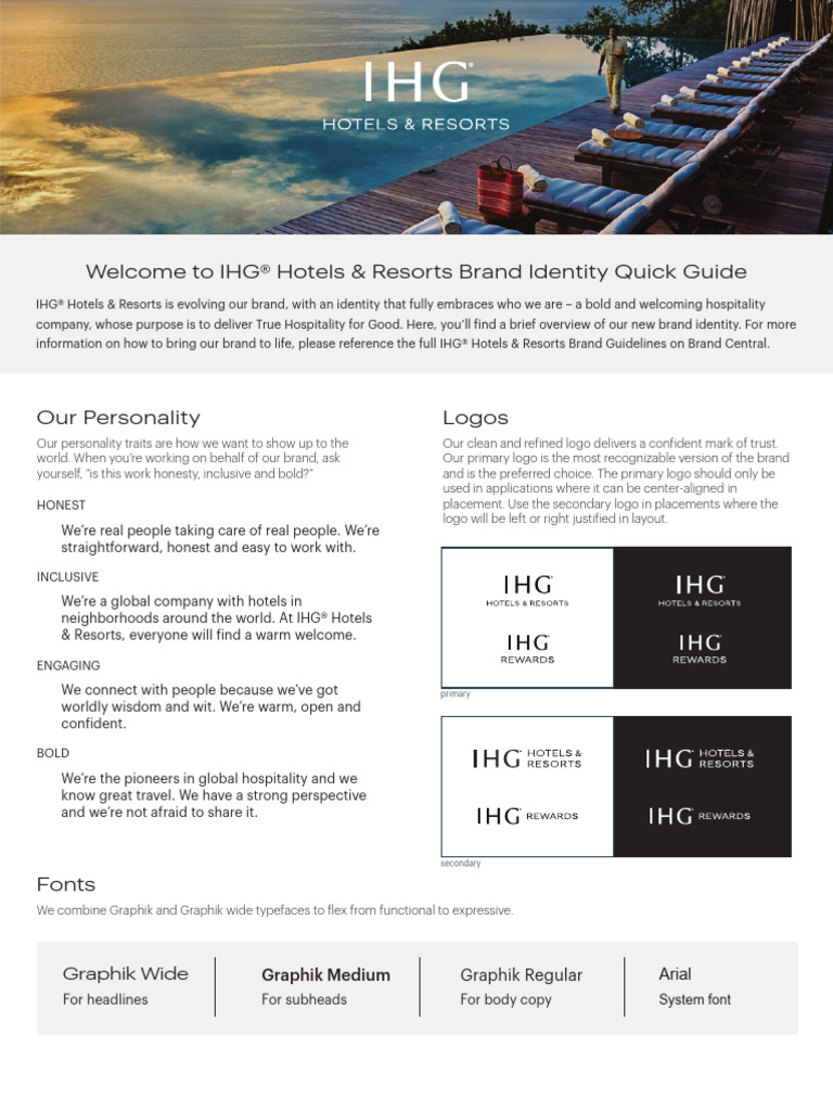IHG Masterbrand VIS V1.0 QuickReference | PDF | Brand | Graphic Design