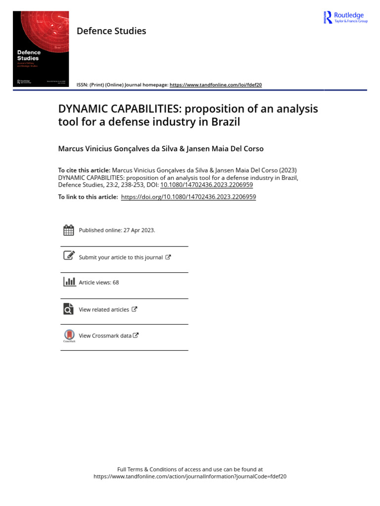 DYNAMIC CAPABILITIES Proposition of An Analysis Tool For A Defense ... DYNAMIC CAPABILITIES Proposition of An Analysis Tool For A Defense ...