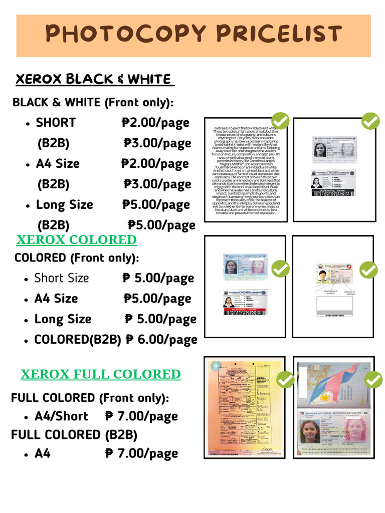 Pricelist Printing | PDF | Office Work | Computing
