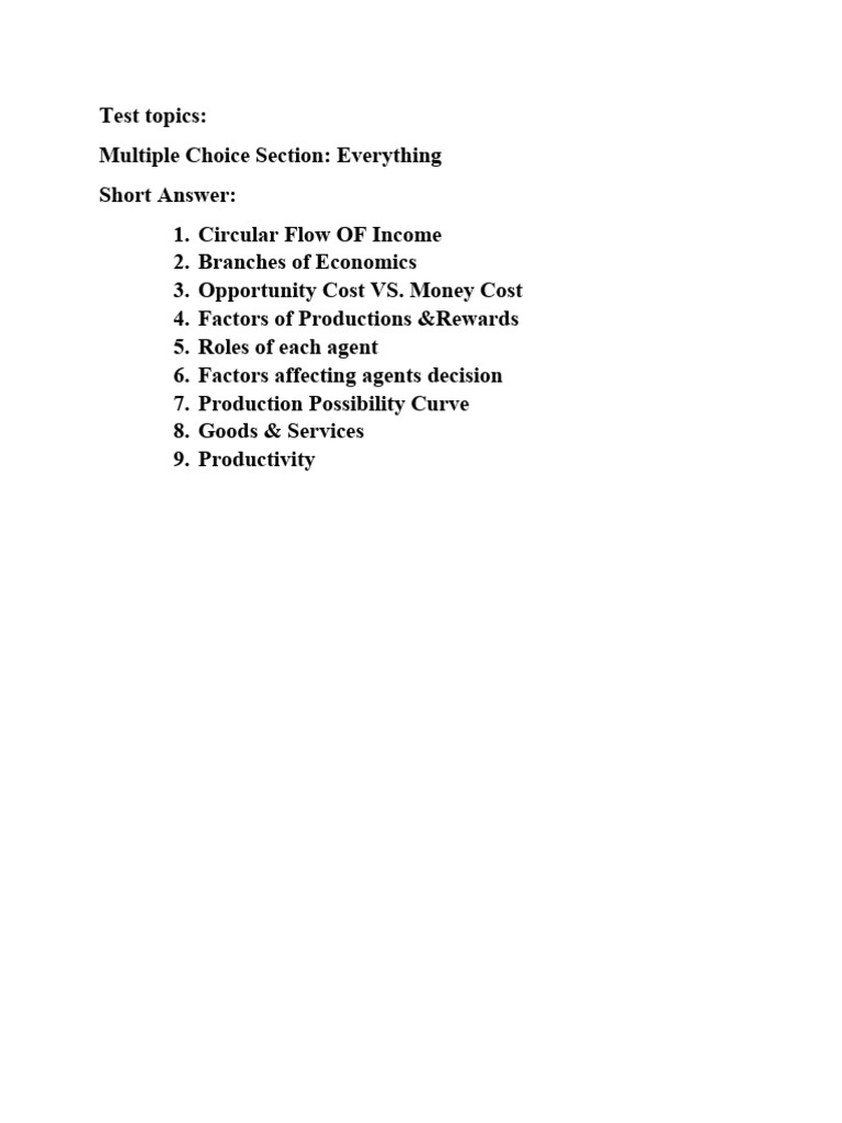 Economics Notes | PDF | Economics | Microeconomics