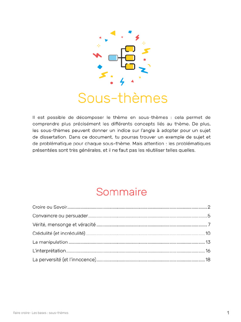 3 Sous Thèmes | PDF
