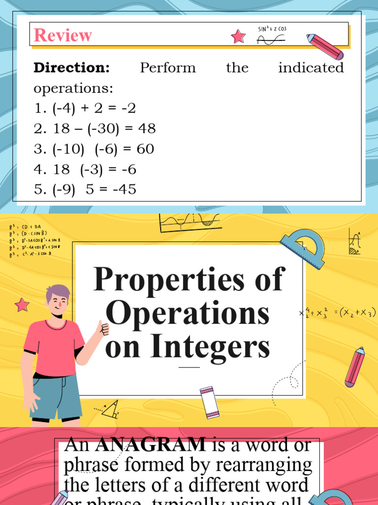 Properties of Integer Operations Explained | PDF | Multiplication ...