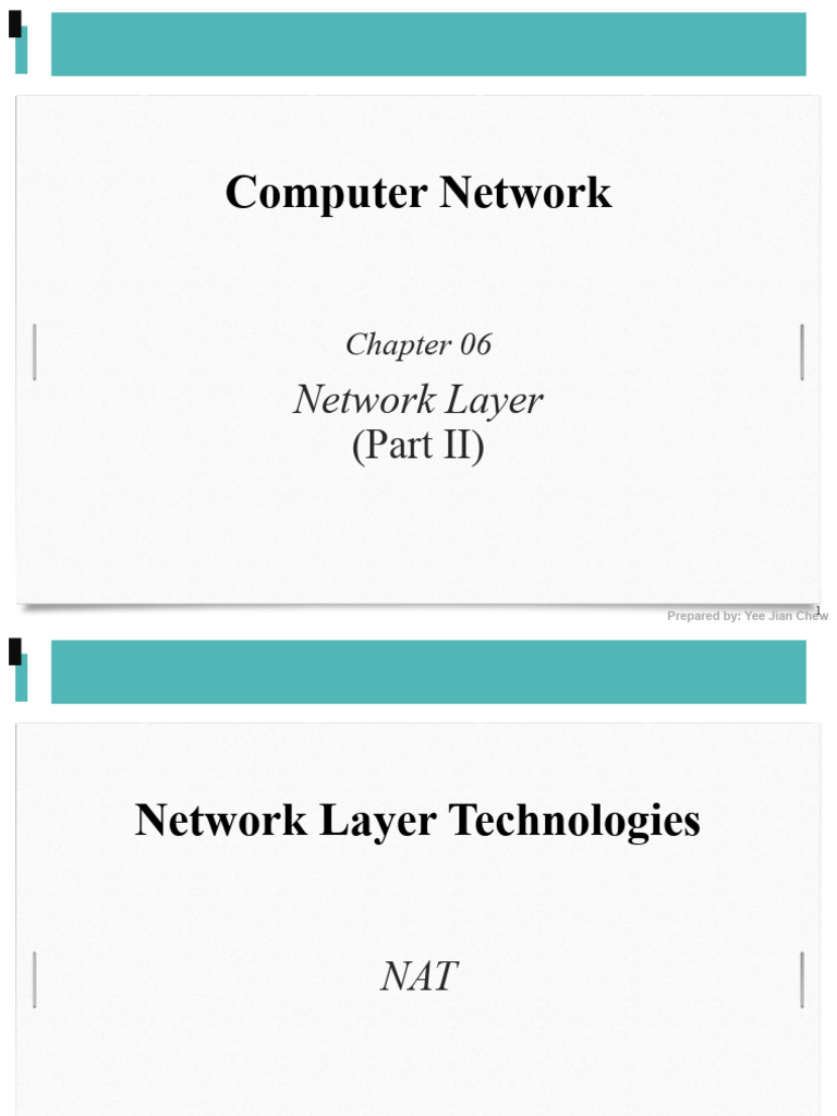 L06 NetworkLayer PartII | PDF | Ip Address | Computer Architecture