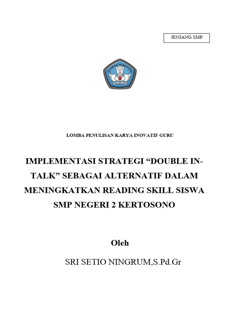 Lomba Penulisan Karya Inovatif Guru | PDF