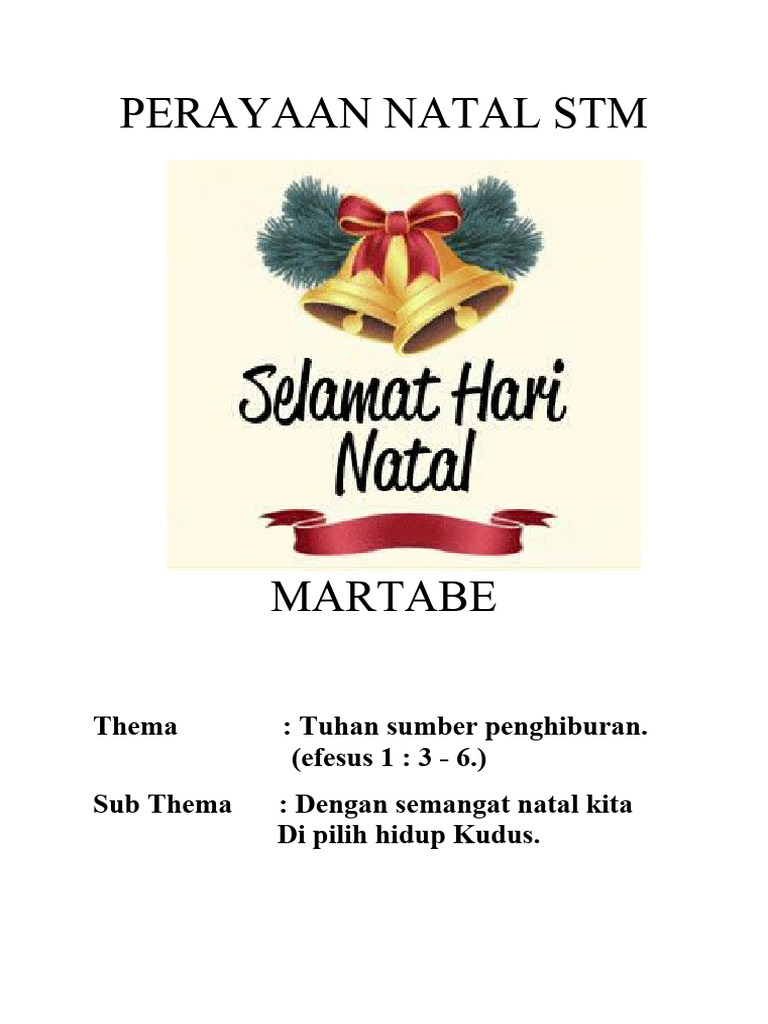 Acara Natal STM MARTABE 2 | PDF