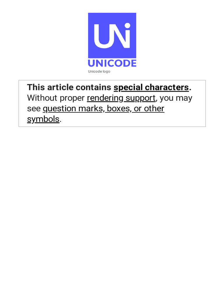 Unicode Characters | PDF | Latin Script | Typography