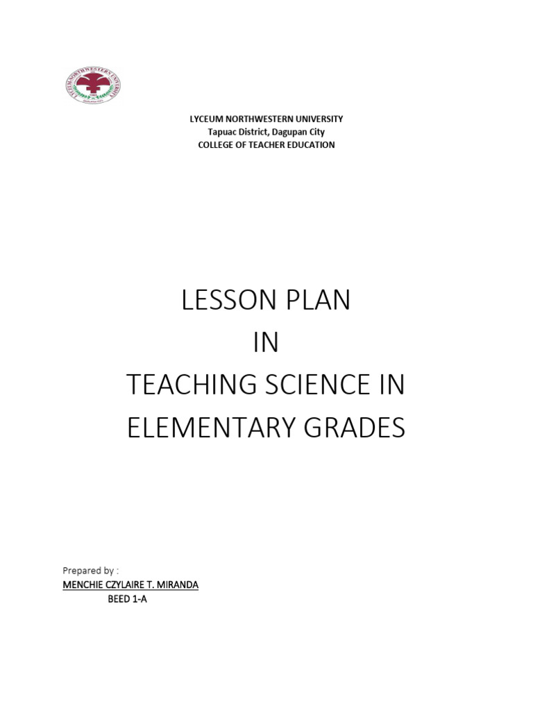Lesson Plan in Science | PDF | Skeletal Muscle | Cardiac Muscle