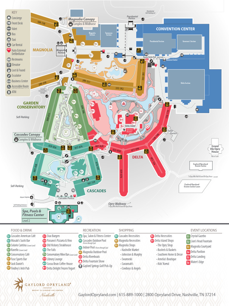 Gaylord Opryland Guide & Map | PDF