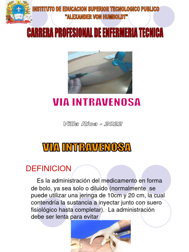 Administracion de Medicamentos Via Intravenosa | PDF | Medicamentos con ...