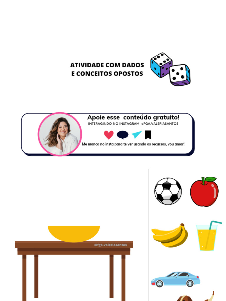 Atividade Dado e Conceitos Opostos | PDF