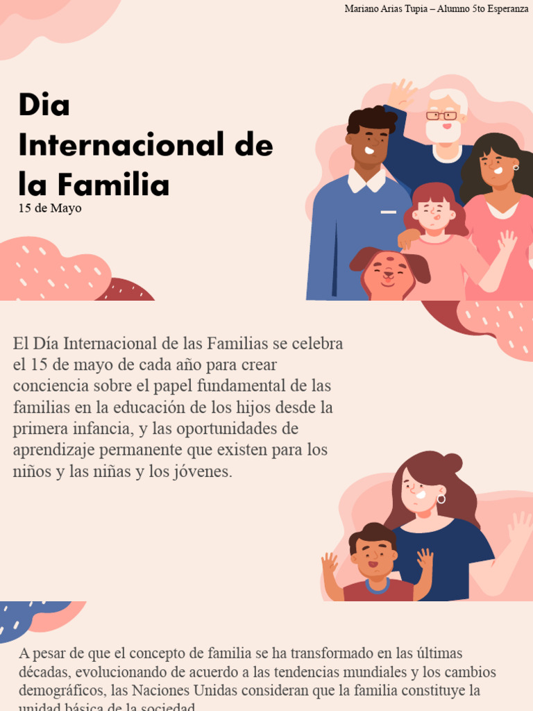 Día Internacional de la Familia: 15 de mayo | PDF