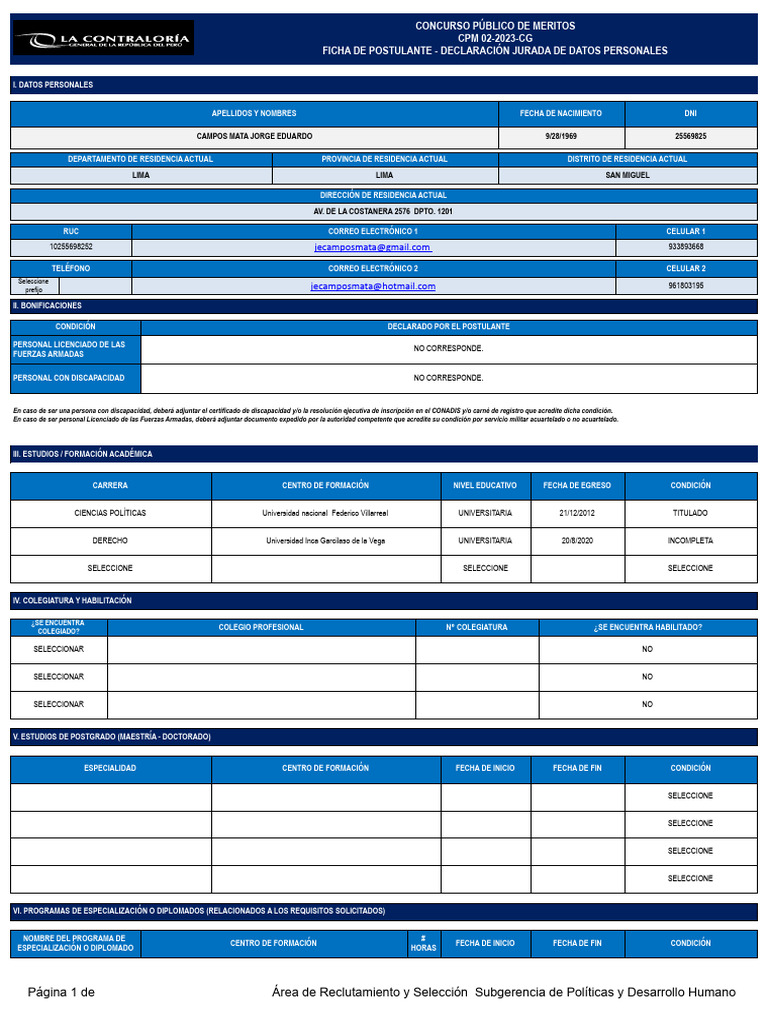 CPM - 02 - 2023 - Ficha - de - Postulante 1 1 - FICHA - DE - POSTULANTE - Removed | PDF ...