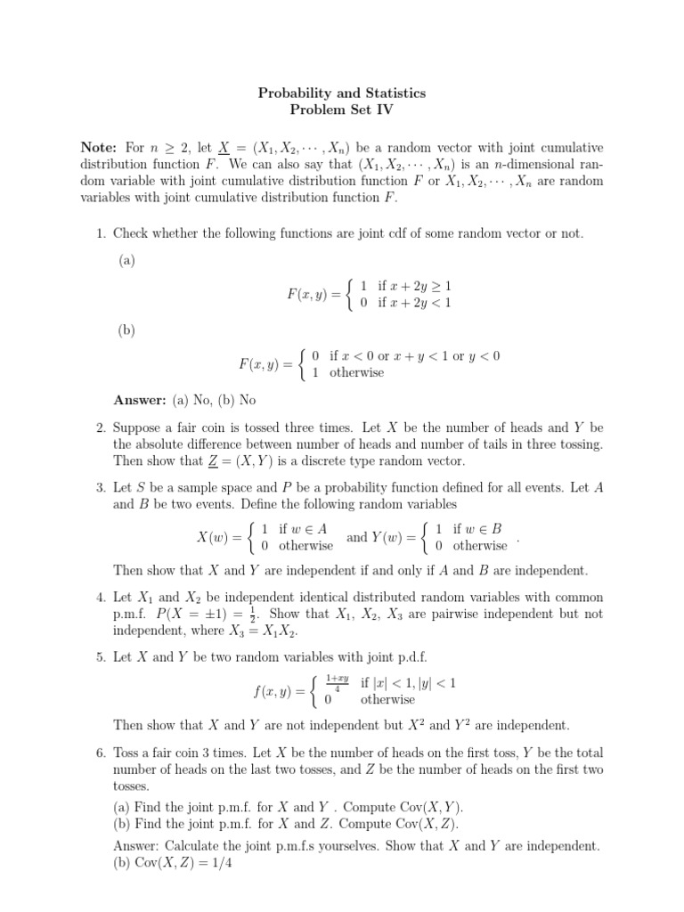 PS Iv | Download Free PDF | Probability Density Function | Scientific Theories