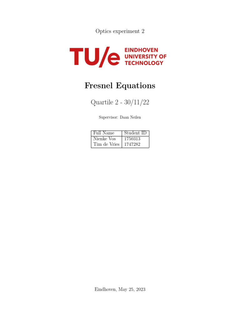 Fresnel Equation Optics-2 | PDF | Physical Chemistry | Electrical Engineering