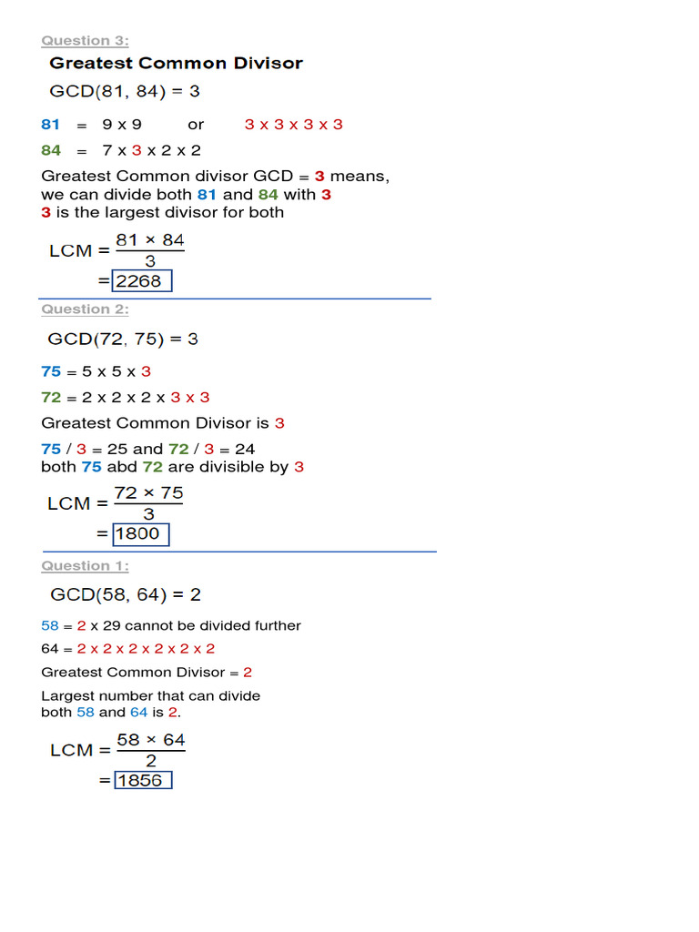 GCD Sep 2022 | PDF | Algebra | Elementary Mathematics