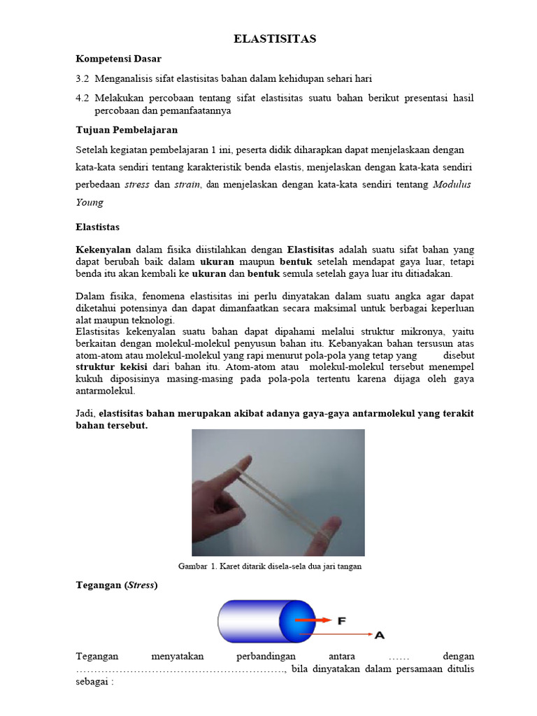 LKPD ELASTISITAS | PDF