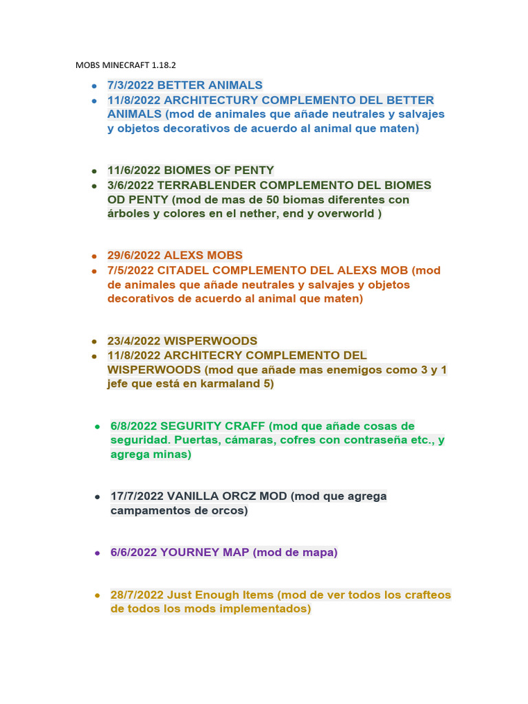 Mobs Minecraft 1 | PDF