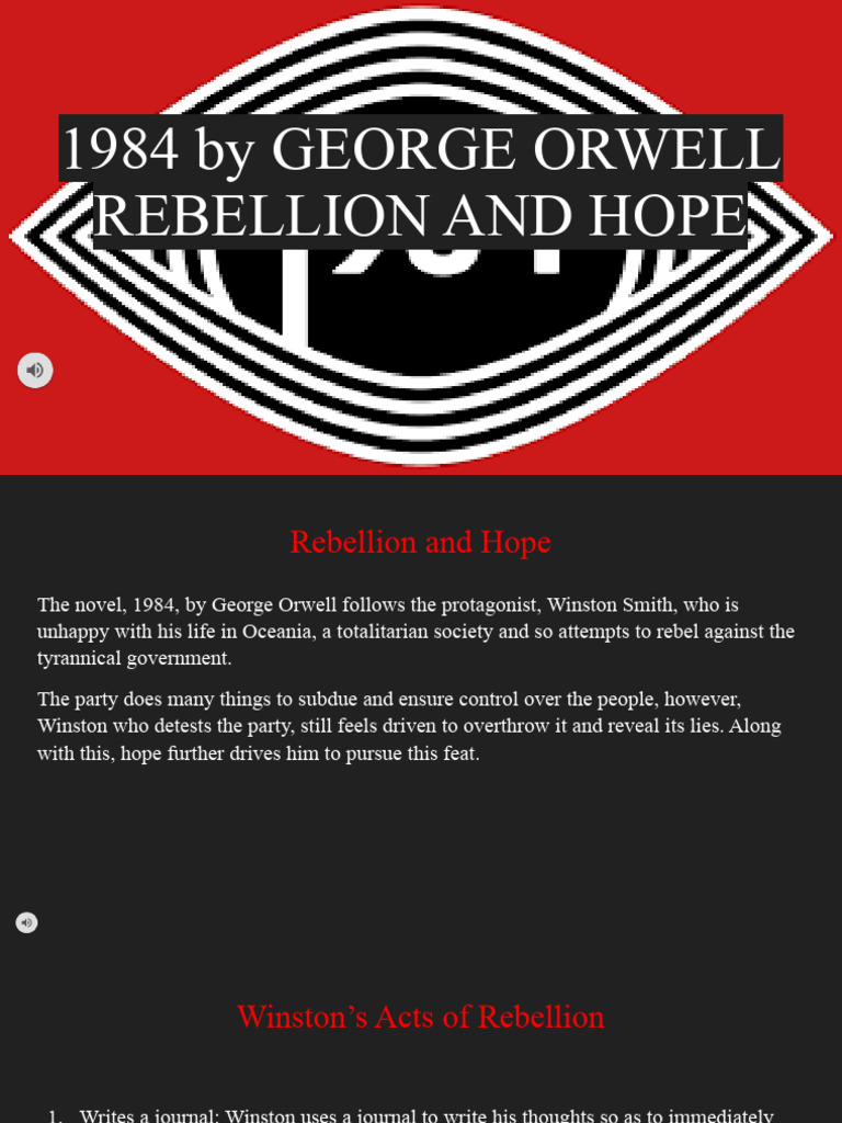 1984 by GEORGE OWELL REBELLION AND HOPE | PDF