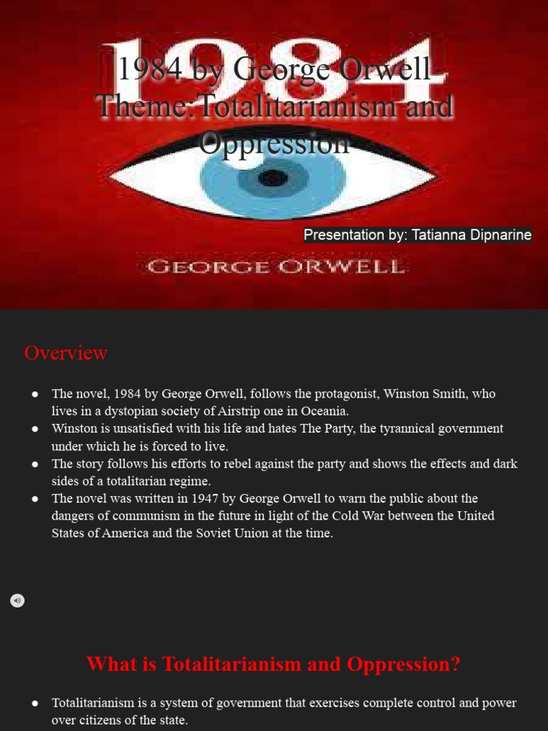 1984 by George Orwell - Theme - Totalitarianism and Oppression | PDF