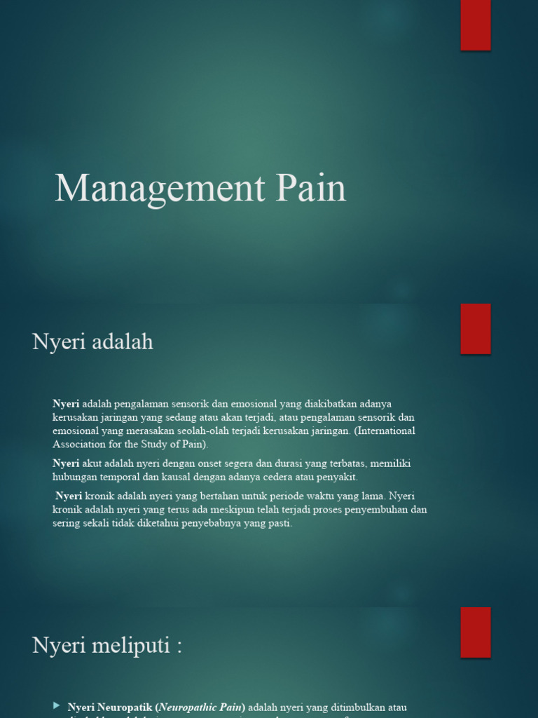 Presentasi Management Nyeri | PDF