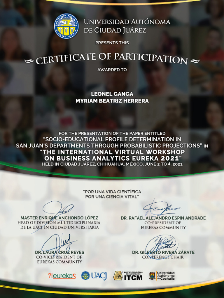 22 Socio Educational Eureka S Paper Certificate UACJ 2021 | PDF