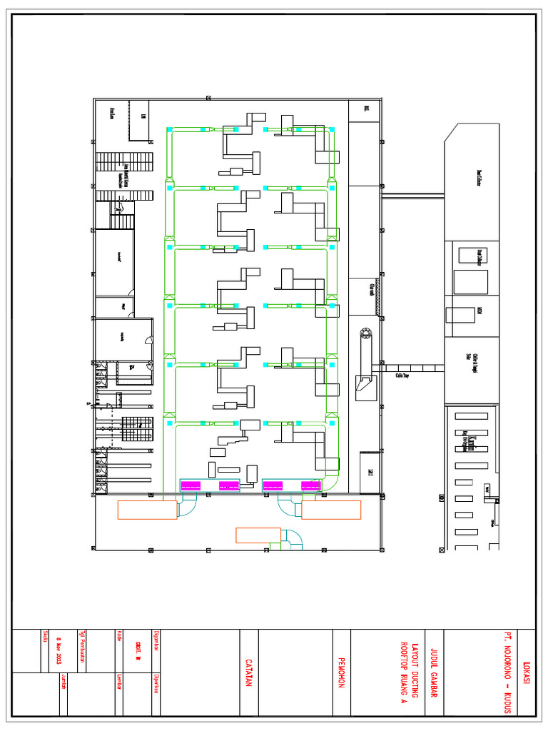 Layout Ducting Rooftop Ruang A-1 | PDF